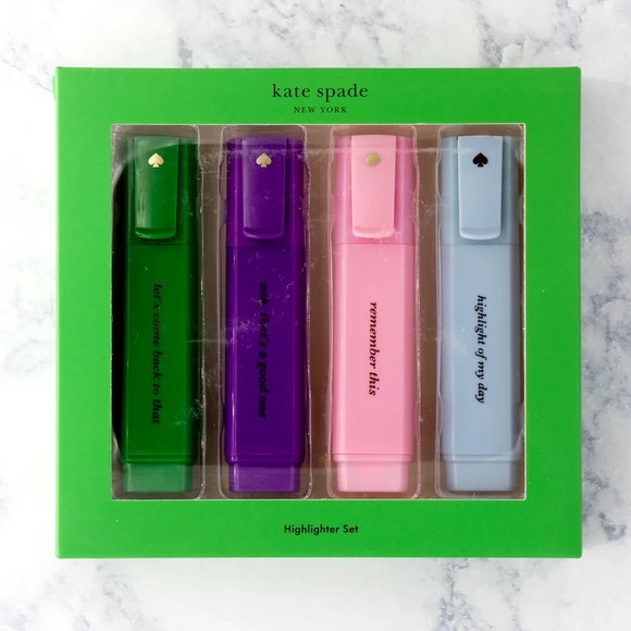 kate spade | Office | Kate Spade Remember This Highlighter Set Pack Of ...